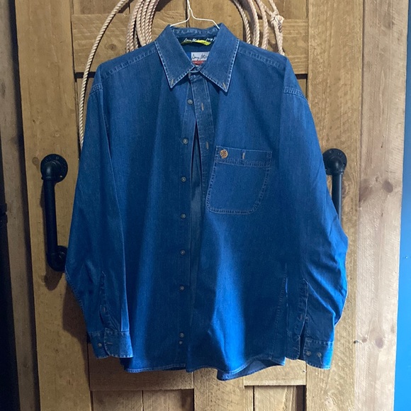 Wrangler | Shirts | Wrangler George Strait Collection Large Blue Jean ...